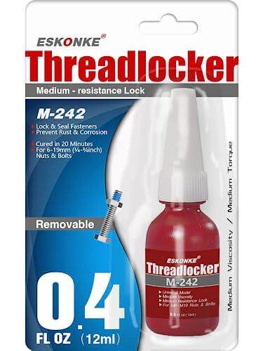 Eskonke Threadlocker M-242 Blue Medium Resistance Lock & Seal Fasteners ...