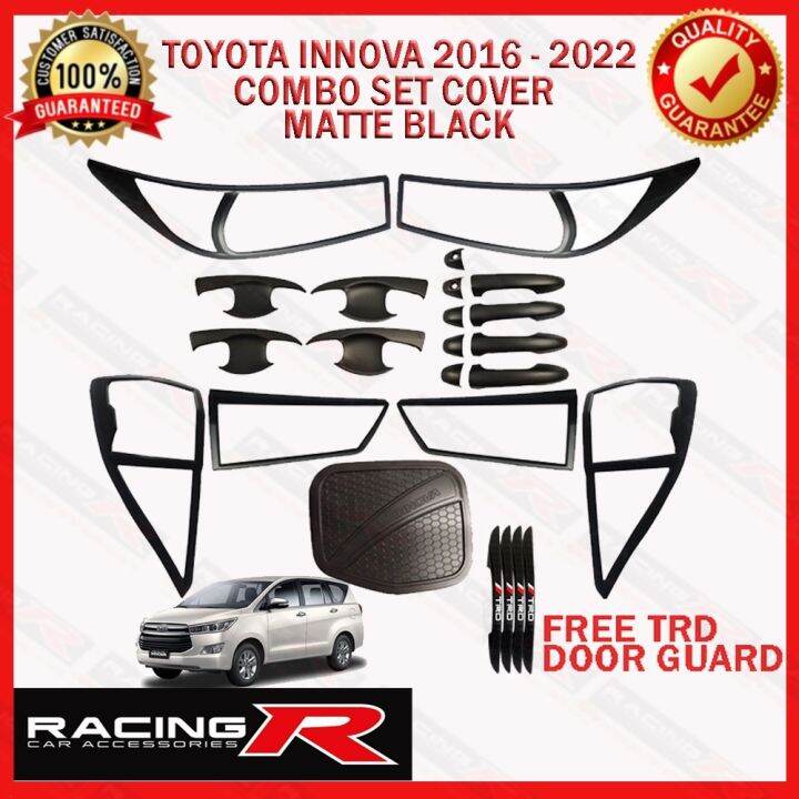 Toyota Innova 2016 to 2023 Garnish Cover Combo Set Matte Black [ Free ...