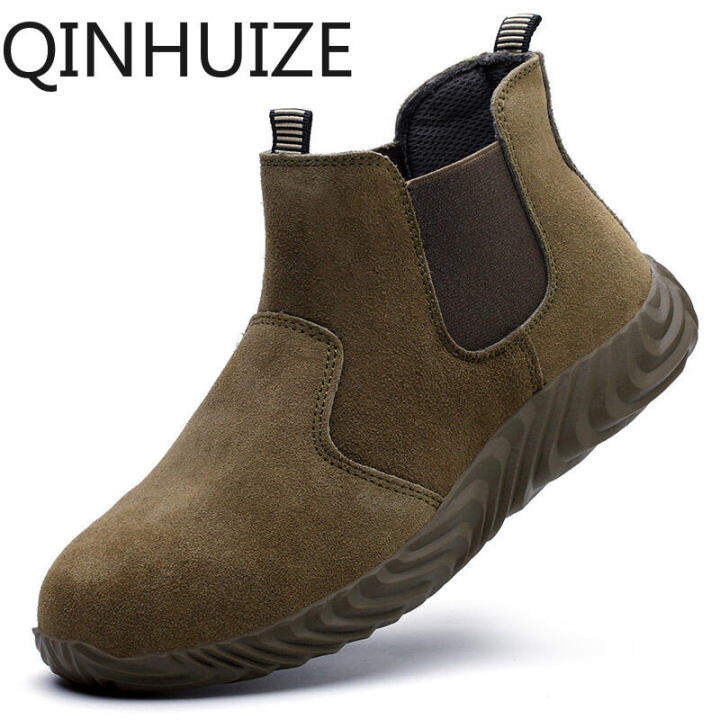 G-gourd Suede work safety shoes, Kevlar midsole, anti-smash, anti-scald ...