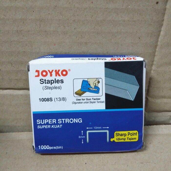 isi staples stapler tembak joyko 1008s 13/8 KARDUS | Lazada Indonesia