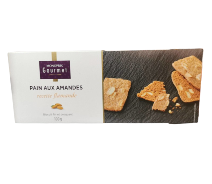 Monoprix Pain Aux Amandes Recette Flamande Almond Bread ขนมปังกรอบ อัล ...