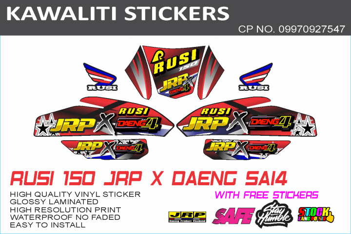 Rusi 150 JRP Sticker Decals | Lazada PH