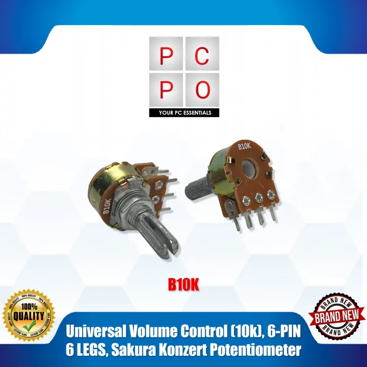 Universal Volume Control (10k), 6-PIN, 6 LEGS, Sakura Konzert ...