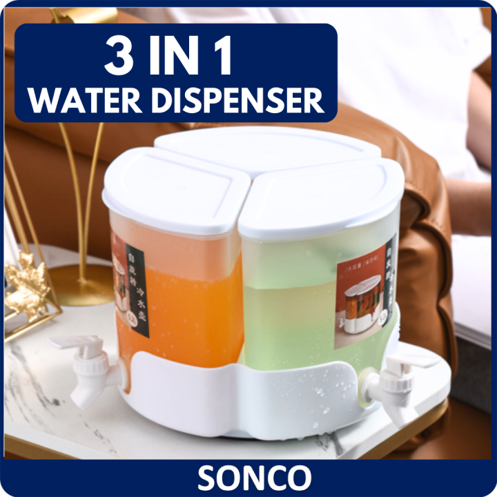 3 Compartment 5.2L Large Capacity Spinning Jug 360° Rotatable ...