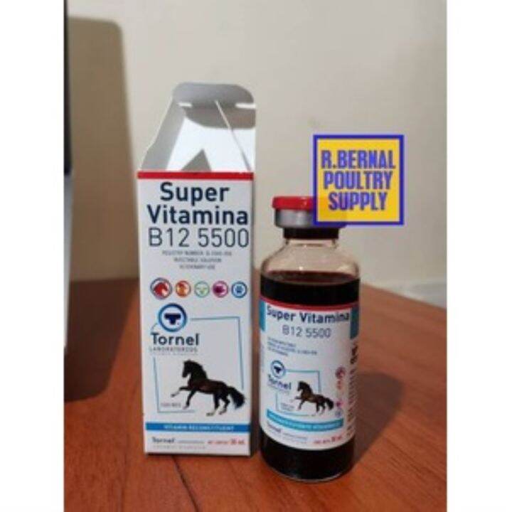 Authentic New SUPER VITAMINA B12 5500 30ML (Horse Logo) TORNEL By: R ...