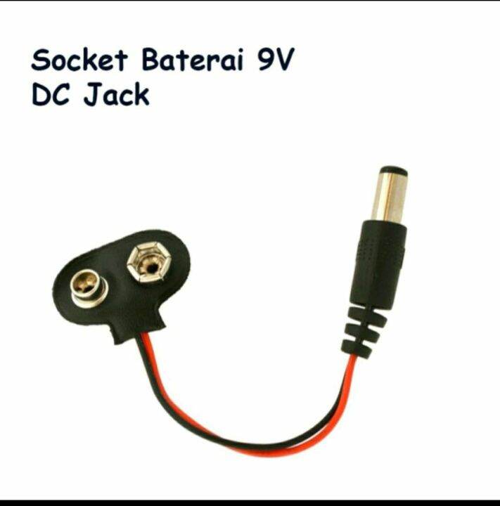 ( 1pcs ) Socket baterai 9v kotak + Jack DC | Lazada Indonesia