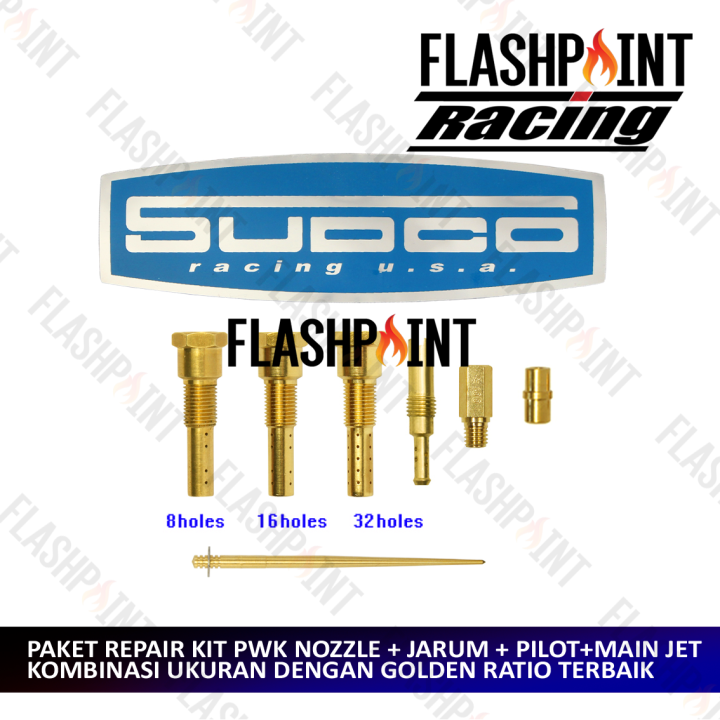 (BISA COD) PAKET NOZZLE + JARUM PWK LUBANG 8 12 16 18 20 30 KEIHIN ...