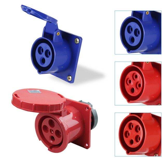 Waterproof Industrial Plug IP44 3 Pole 4 Pole 5 Pin dustproof socket ...