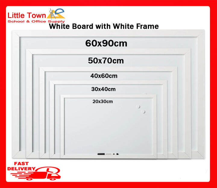 Bulletin Board Whiteboard with White Wooden Frame | Lazada PH