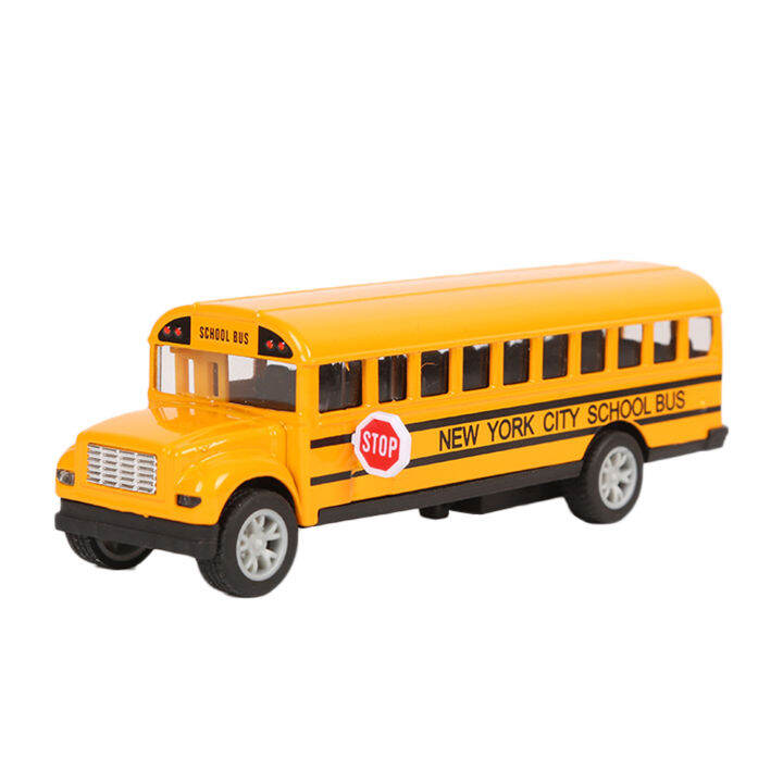 School Bus Toy Realistic Looking Rubber Wheels Open-able Doors Relieve ...