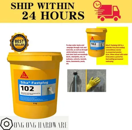 SIKA Fastplug-102 GREY ULTRA FAST SETTING COMPOUND FOR STOPPING WATER ...