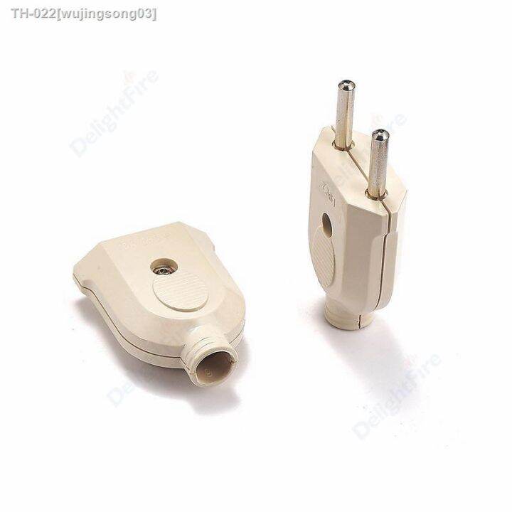 EU Plug Adapter 2 Pin AC Electric Power Male Female Replacement ...