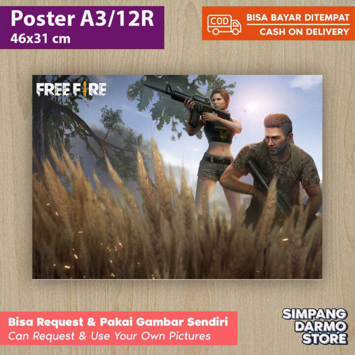 Poster Free Fire Terbaru Ukuran A4 A3 Besar Kecil Bisa Custom lewat chat seller | Game Mobile ...