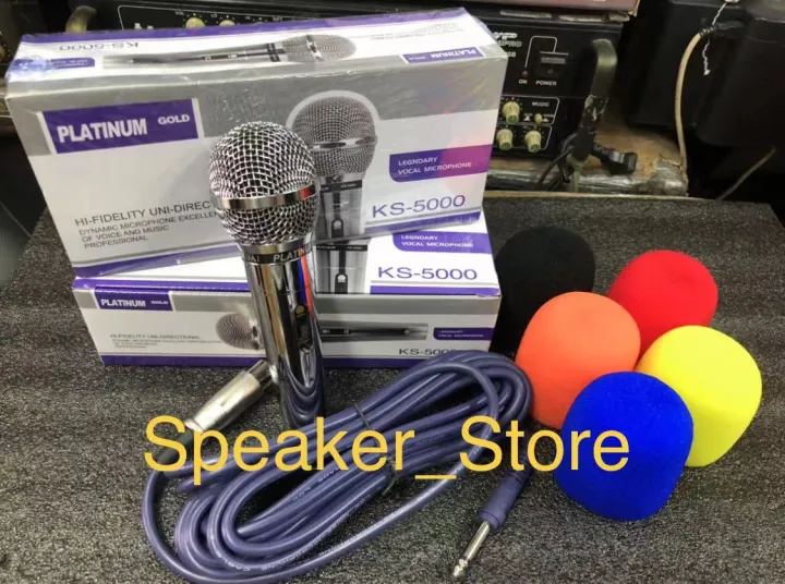 Videoke/Karaoke Dynamic Microphone KS-5000 (Gold) FREE ONE(1) Mic Foam ...