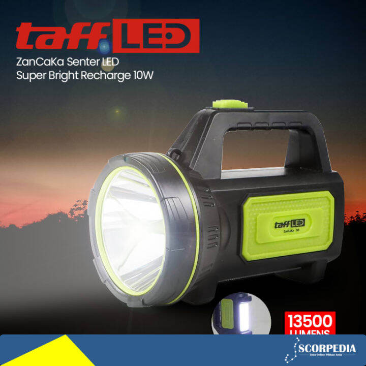 Senter LED Super Terang 10W Dapat di Charge dan Bisa Jadi Table Lamp ...