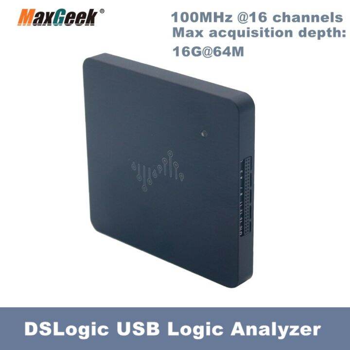 Maxgeek Dslogic Usb Logic Analyzer 16g Depth 16ch 100m Sampling Rate Basic Version Powerful