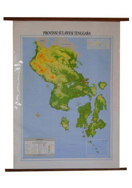 Peta Provinsi Sulawesi Tenggara (Bingkai) MP AP 049 | Lazada Indonesia