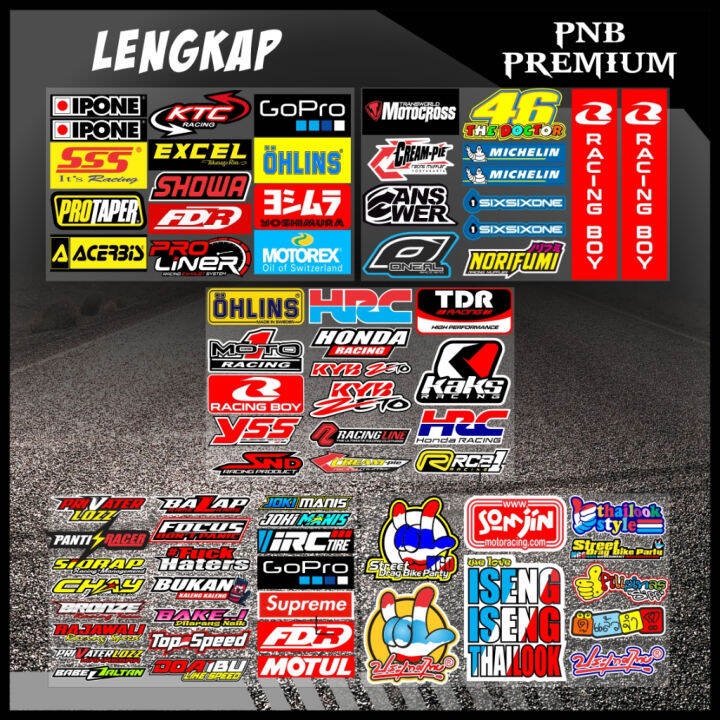 Stiker Pack sudah di potong tema racing roadrace dan drag race PNB 1 ...