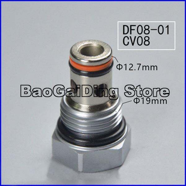 Hydraulic Threaded Cartridge Check Valve (Poppet-type) DF08-01 One-way Pressure-retaining Valve ...