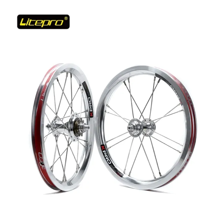 Folding Bike Wheel Set 14 Inch 16-20H 4 Bearing Hub Professional ...