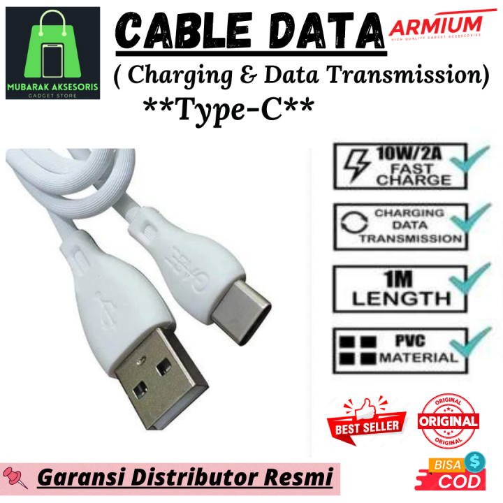 Kabel Data ARMIUM Type-C Fast charging - 100% Original 1m | Lazada ...