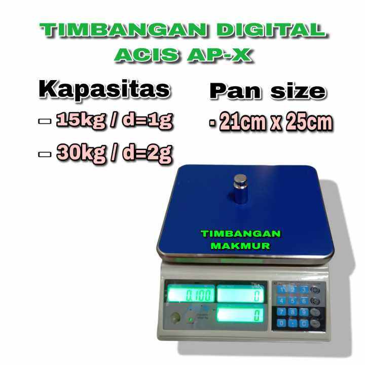 Timbangan Digital ACIS AP-X Series Price Computing Scale Kapasitas 15kg dan 30kg | Lazada Indonesia