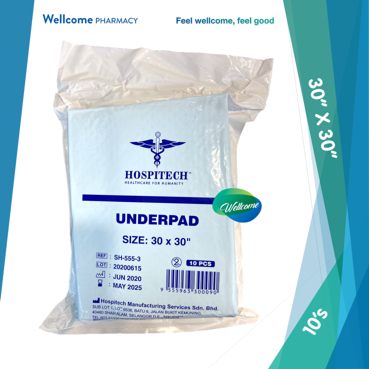 Hospitech Disposable Underpad - 30" x 30" - 10's | Lazada