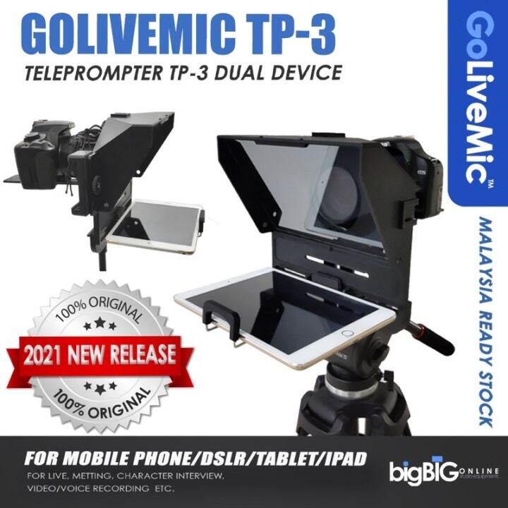GoLive Mini Teleprompter TP-3 Autocue for Mobile Handphone and Tablet I ...