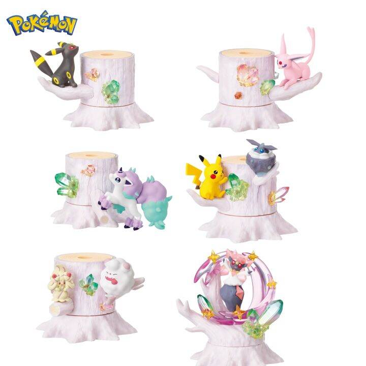 Kawaii Pokemon Tree Stump Figures Anime Blacky Galar Ponyta Mawhip ...