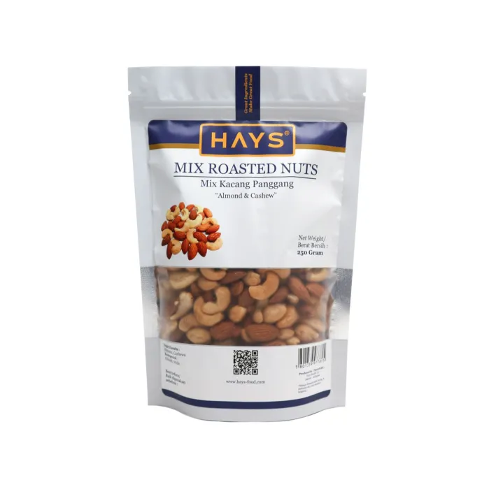Mix Roasted Nuts 250 GRAM Kacang Almond & Mede/Mete Panggang 250 G ...