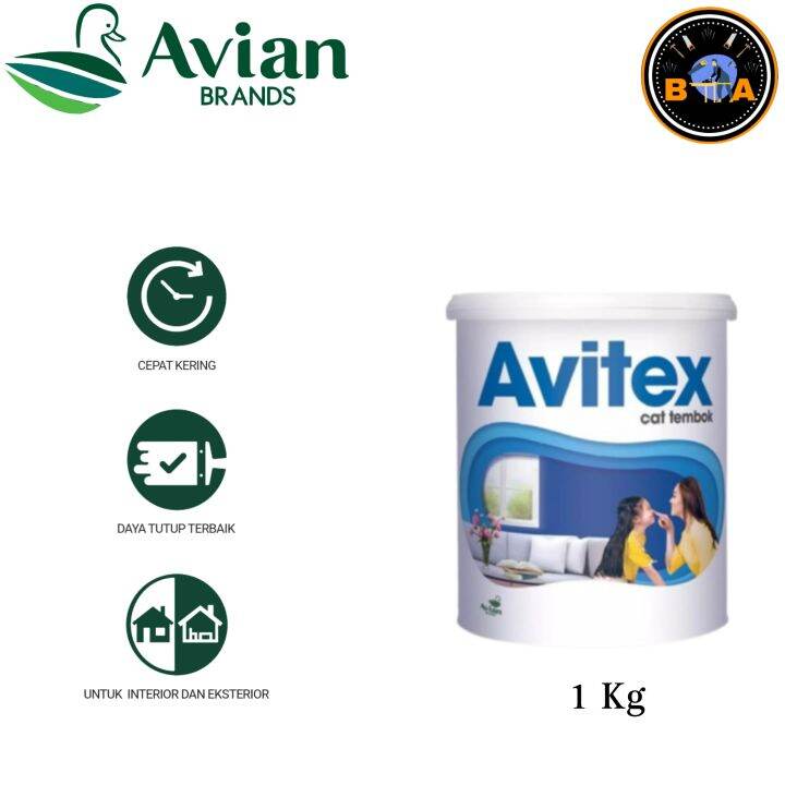 CAT TEMBOK // PLAFON // KAMAR // AVITEX // PILIH WARNA CHAT | Lazada ...