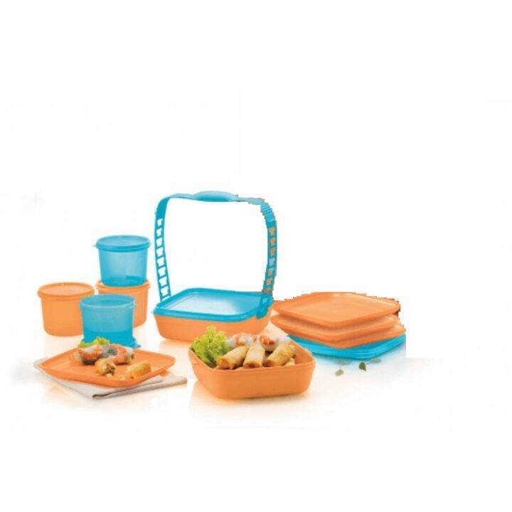 Tupperware Picnic Trio with Cariolier 1.6L And Snake All (4) Blue ...