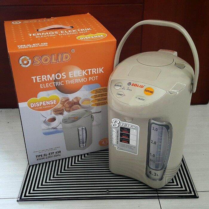 SOLID Termos Listrik Air Panas 4.3 Liter SL ETP 430 / Thermopot - Garansi 1 Tahun | Lazada Indonesia