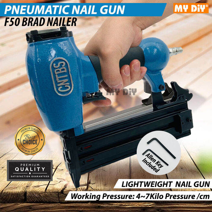 MYDIYHOMEDEPOT - CNTBS F50 PNEUMATIC AIR NAILER GUN WOOD WORKING F50 ...