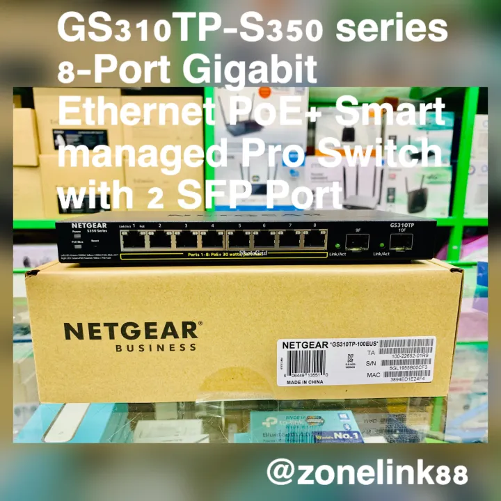 GS310TP — S350 Series 8-Port Gigabit Ethernet PoE+ Smart Managed Pro ...