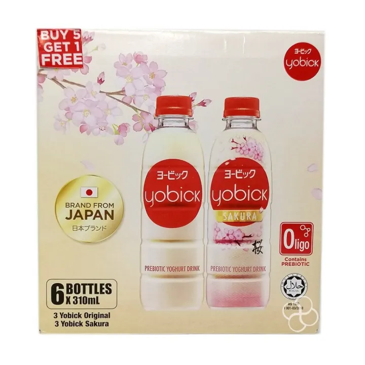 Yobick Original & Sakura Yogurt Drink 310mL 5+1 Promo Pack | Lazada PH