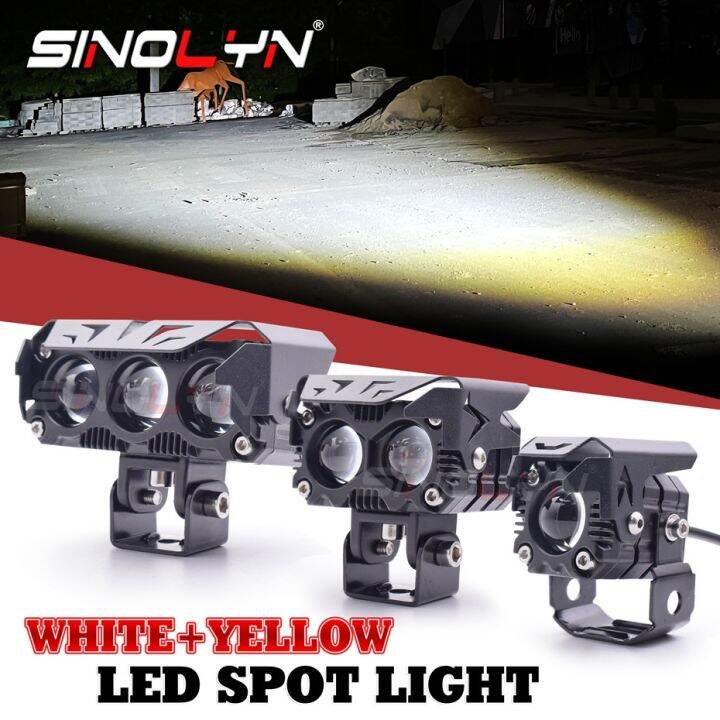 Sinolyn V1 V2 V3 LED สปอตไลท์ Combo ขับรถเลนส์เสริมแสงสีขาวสีเหลืองกัน ...
