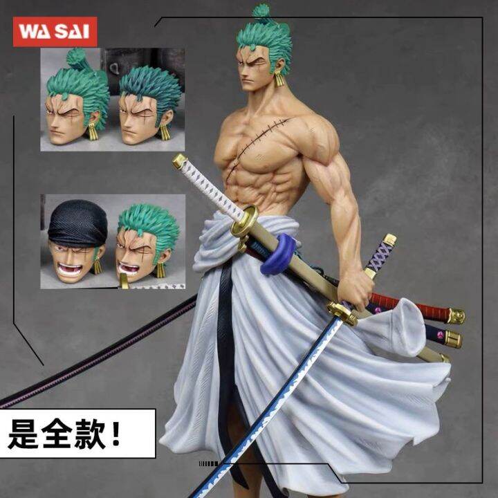 โมเดลวันพีช ของเล่นวันพีช โมเดลโซโล model One Piece Zoro (Four Heads ...