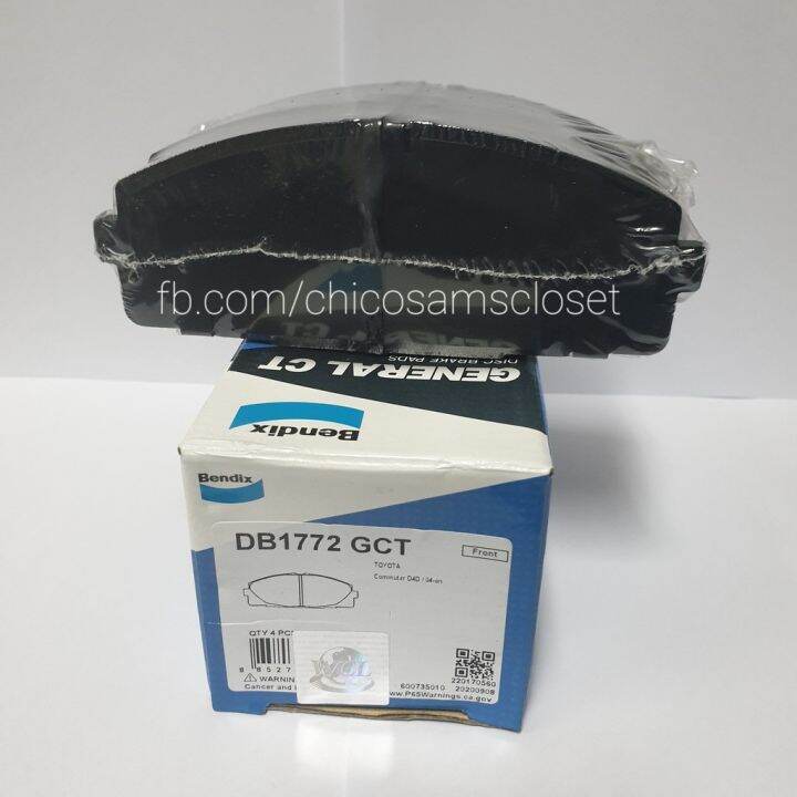 Bendix Brake Pads DB1772 GCT Front Toyota Hiace 2005 - 2018 Commuter GL Grandia Hi-ace ...