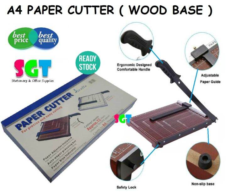 A4 Size Paper Cutter 10" x 12" ( Wood Base ) | Lazada
