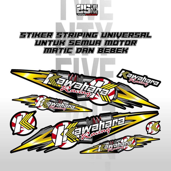 STIKER STRIPING UNIVERSAL UNTUK MOTOR MATIC DAN BEBEK, SEMUA JENIS ...