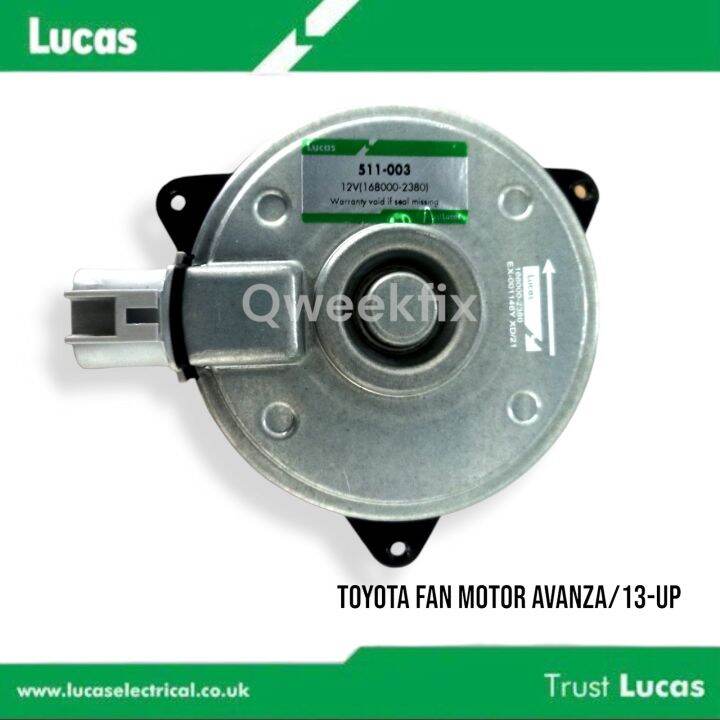 Genuine Lucas Fan Motor Toyota Avanza 2013 - Up (2 Pin/Oval) | Lazada PH