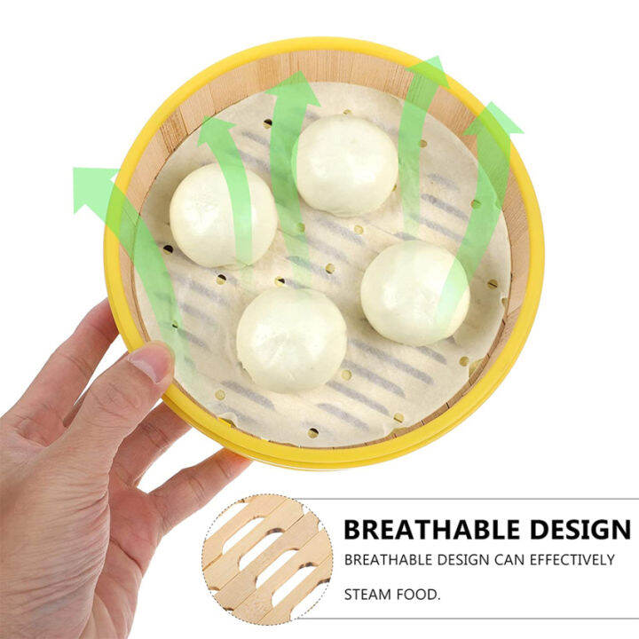 Bamboo Steamer Basket Chinese Food Steamers Dumpling Maker Cooker With ...