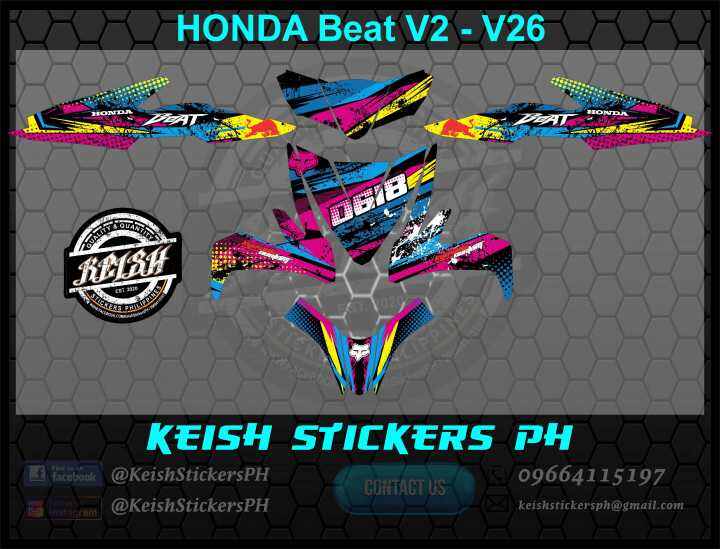HONDA BEAT 115 DECAL KIT V26 | Lazada PH