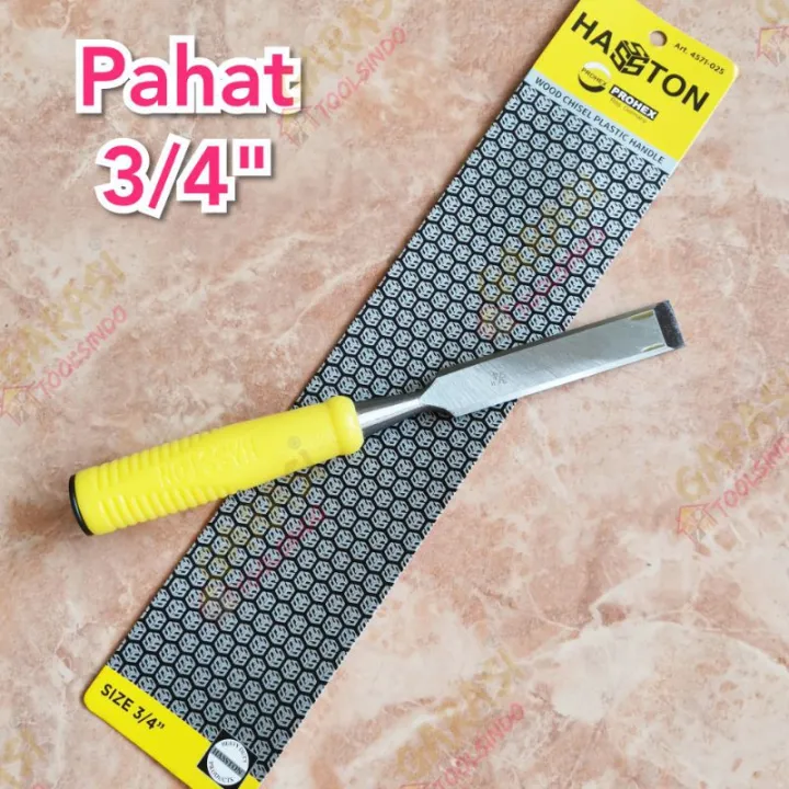 pahat kayu 3/4" Hasston Prohex tatah kayu gagang fiber | Lazada Indonesia