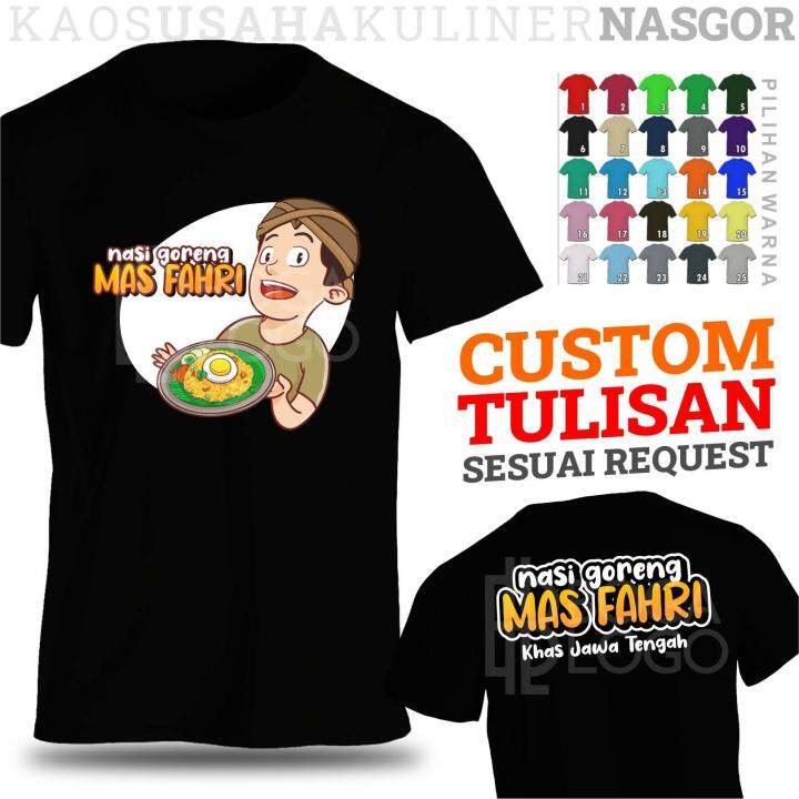 Kaos Keren Tukang Nasi Goreng Nasgor Bisa Request Nama Usaha Sendiri ...
