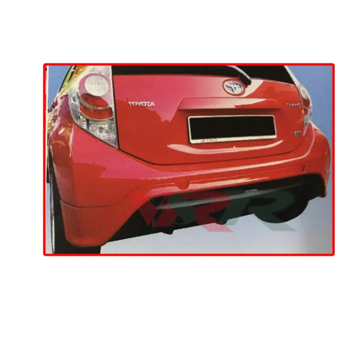 Toyota Prius C (2012) T-STV Style Rear Back Skirt Skirting With Logo ...