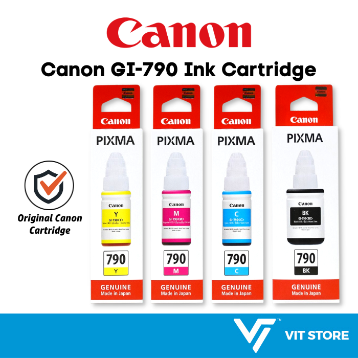 [Original] Canon GI-790 Refill Ink Bottle - (Black, Cyan, Magenta ...