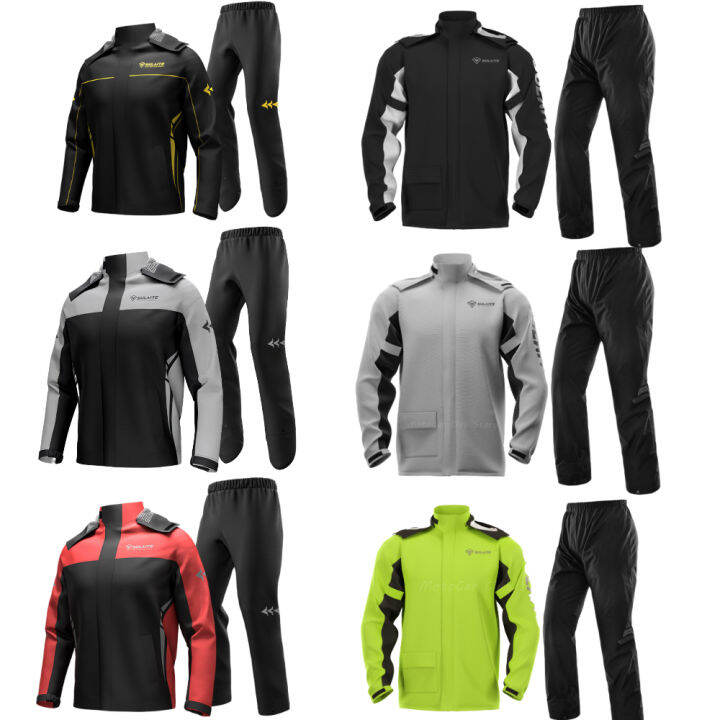 SULAITE Motorcycle Rain Suit Waterproof Raincoat+Rain Pants Poncho Rain ...