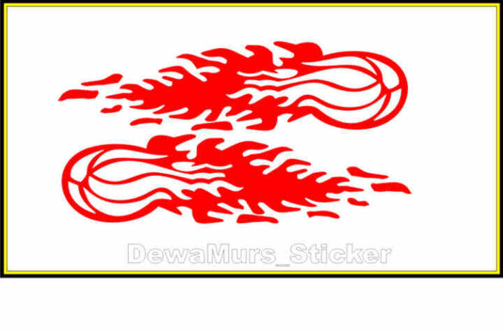 Sticker Cutting BOLA API 2 Warna Sepasang/Kanan Kiri Cocok Buat Motor ...